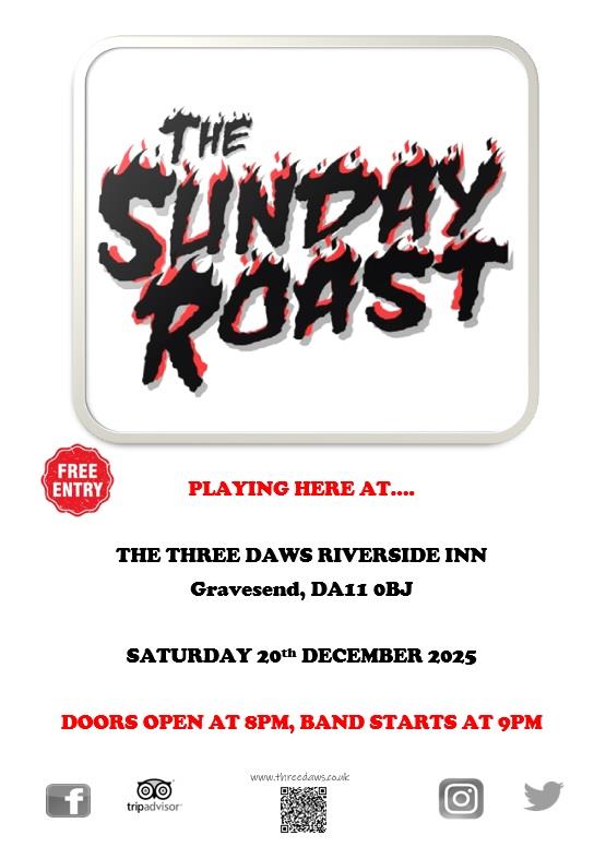 The Sunday Roast at The Three Daws Riverside Inn