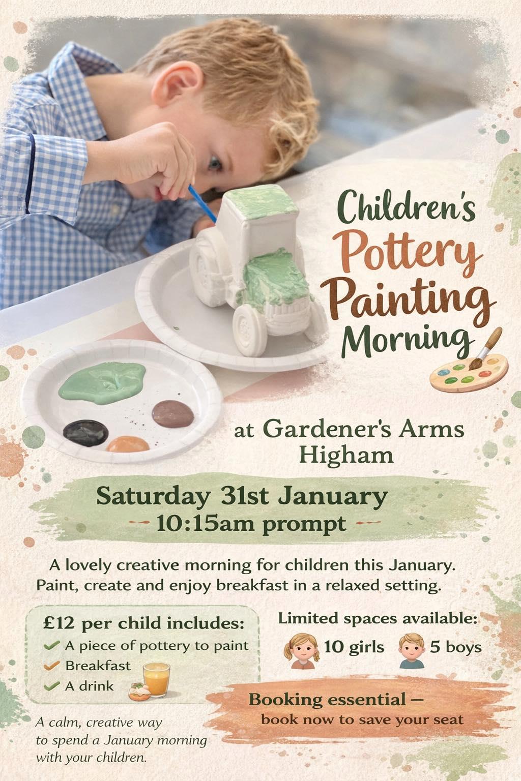 Children's Pottery Painting Morning